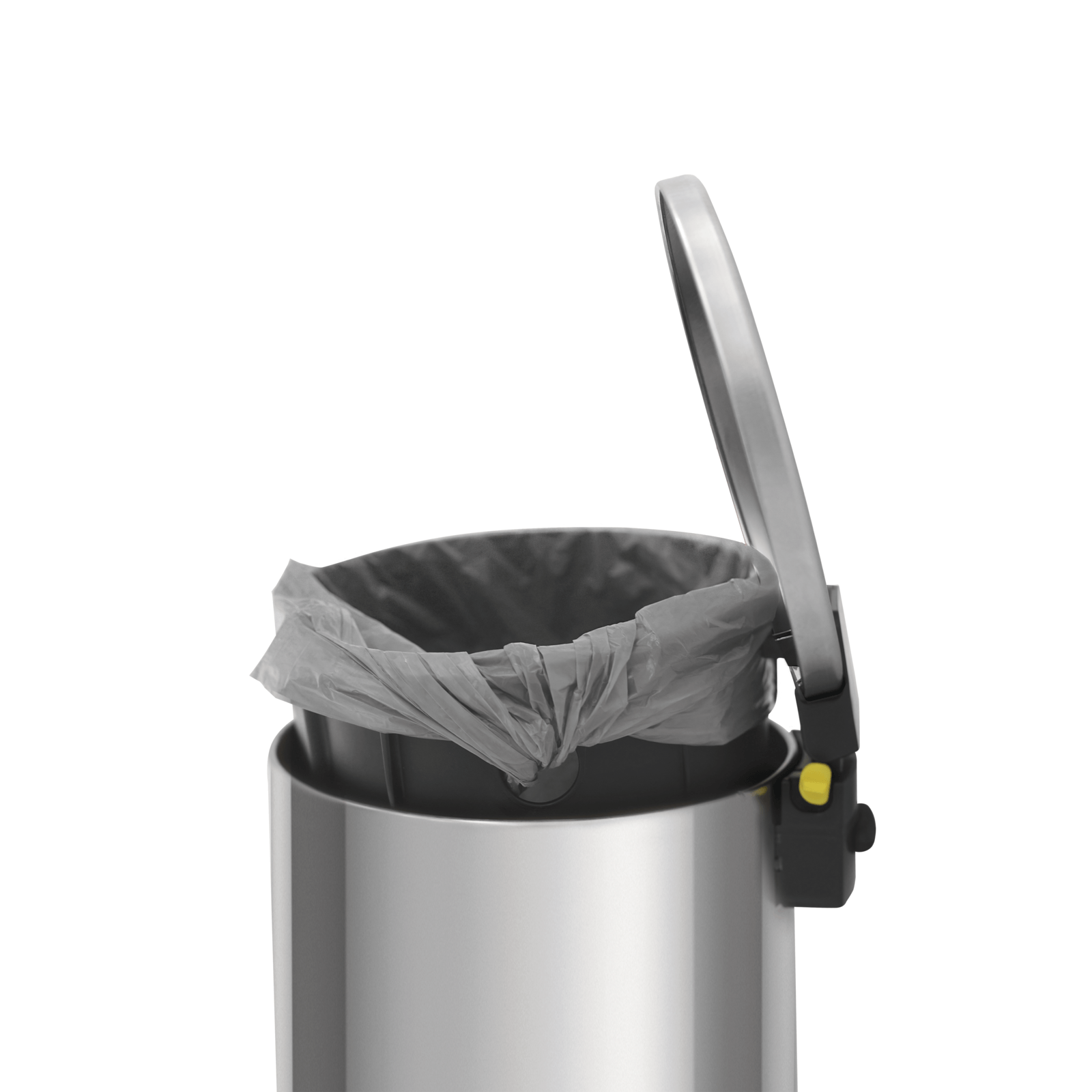 Cesto de Resiudos Loop de acero inoxidable con pedal Tramontina con terminacón pulido y balde ...